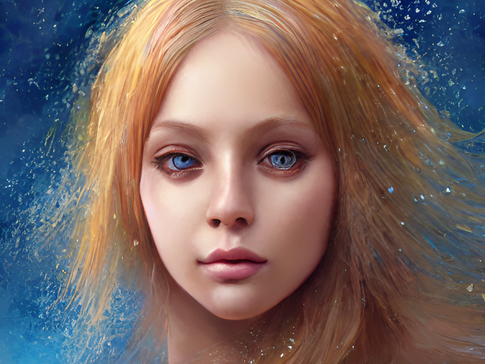 蓝色眼睛的美人鱼_My小小世界xc-站酷ZCOOL