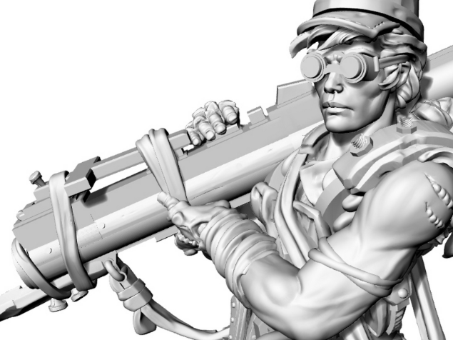 肩扛火箭筒收割敌人的伊娃-诺埃尔1_3D小白-站酷ZCOOL