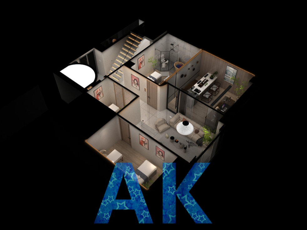 美容工作室3D设计效果图_AK212-站酷ZCOOL