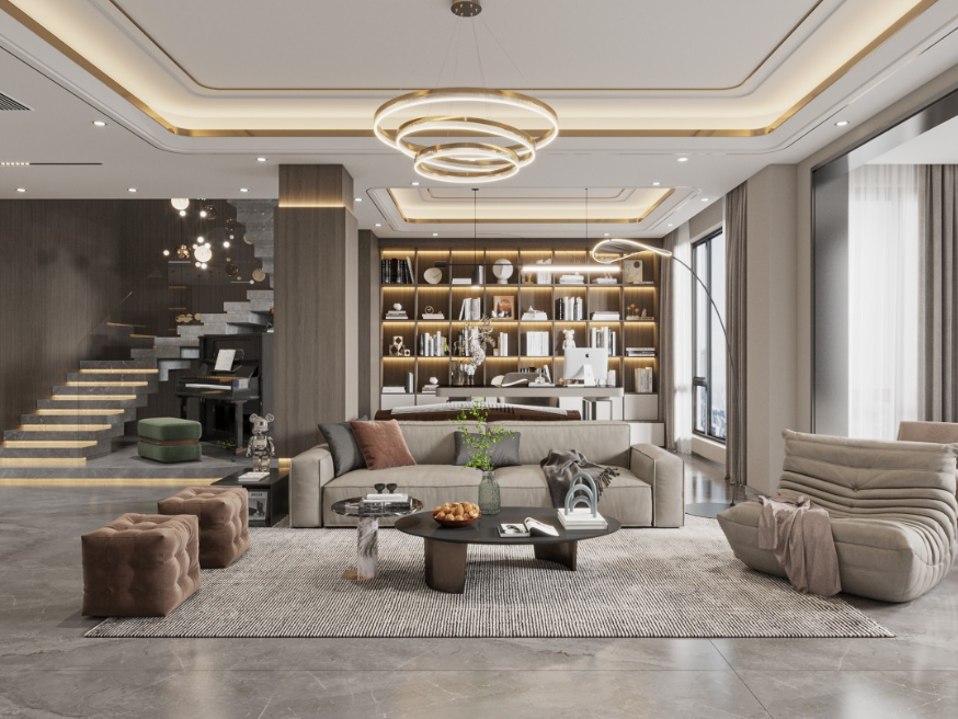 现代轻奢风效果图表现_王彤ing-站酷ZCOOL