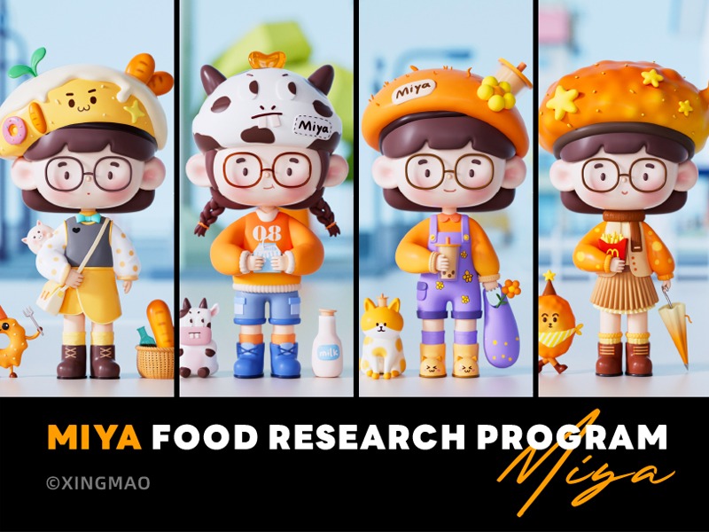 原创IP形象设计 - MIYA的美食研究计划_XM星猫-站酷ZCOOL