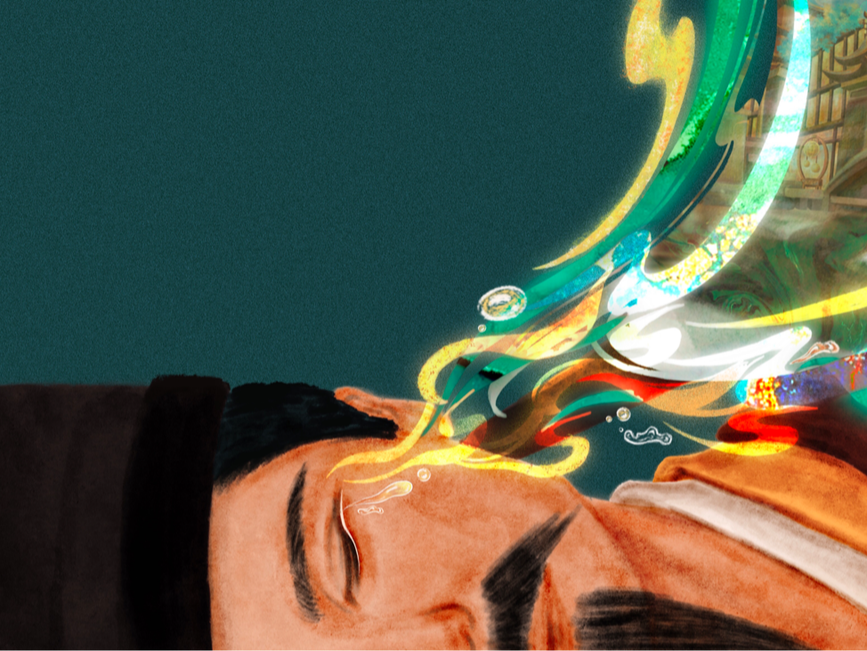 李煜梦词插画之《子夜歌·人生愁恨何能免》zoess 站酷zcool
