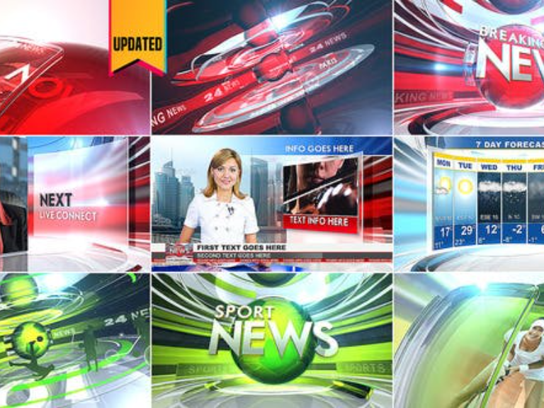 AE模板 | 组合大牌广播设计新闻发布动画全屏标题开场_猿文件网官方账号-站酷ZCOOL