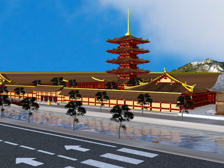 中国风街区场景渲染_太阳出来咯喂-站酷ZCOOL