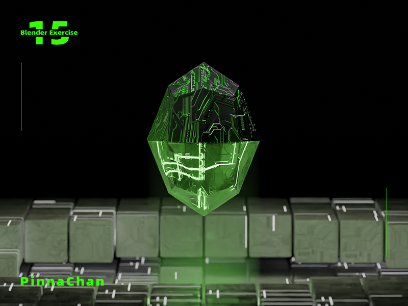 #15 Sci-Fi cube matrix (科幻立方体矩阵)-Blender_PinnaChan-站酷ZCOOL