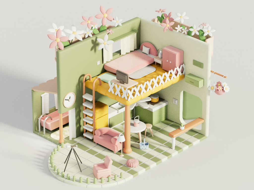 临摹c4d+Arnold_喜乐安康好运发财-站酷ZCOOL