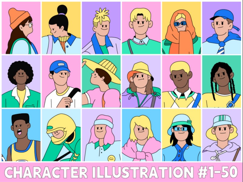 近期人物插画合集_一OO九-站酷ZCOOL