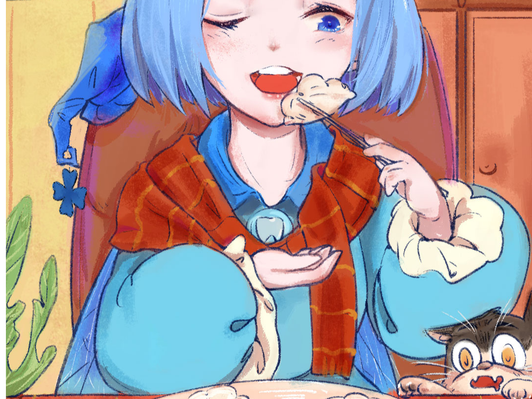 立冬快到了，吃饺子啦_南墙NanQ-站酷ZCOOL