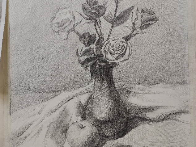 素描静物练习_画了个月亮-站酷ZCOOL