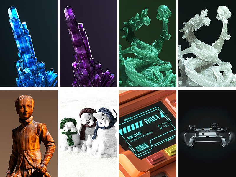 C4D 0C渲染 硬表面材质 透光材质 打光 产品渲染_XY电商设计-站酷ZCOOL