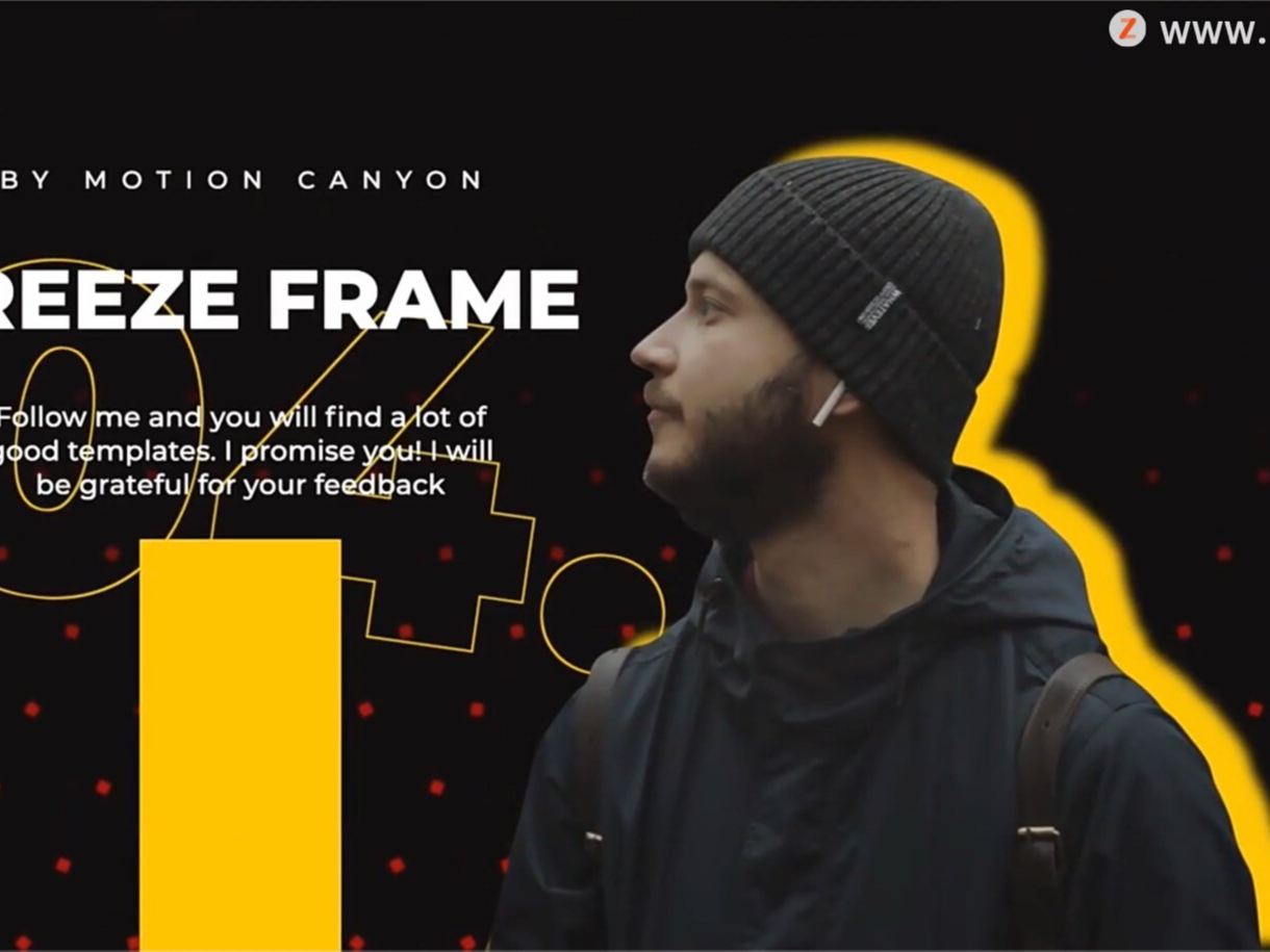 FCPX插件：创意画面静止定格图文介绍展示动画Exquisite Freeze Frame_一念浮萍-站酷ZCOOL