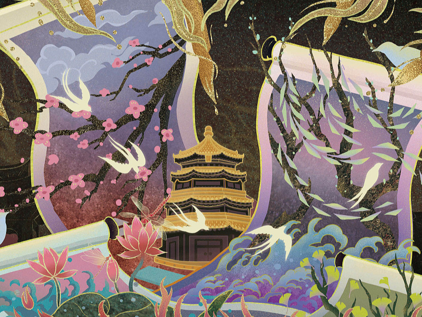 国风类插画_不周吉zhou-站酷ZCOOL