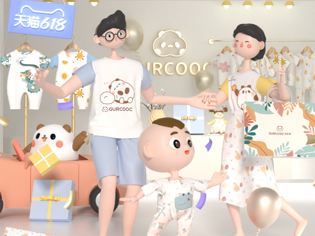 熊北北系列-乖奇熊旗舰店618KV&38女王节KV_玩色狂想-站酷ZCOOL