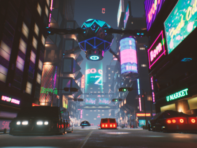 ue4赛博朋克场景_Kenqz-站酷ZCOOL