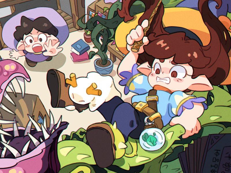 《鲜花镇的魔法精灵》_北林Bailey-站酷ZCOOL