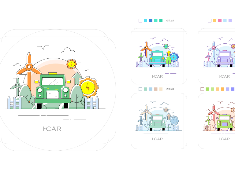 MBE ICON 配色研究与探索_创想设计lp-站酷ZCOOL