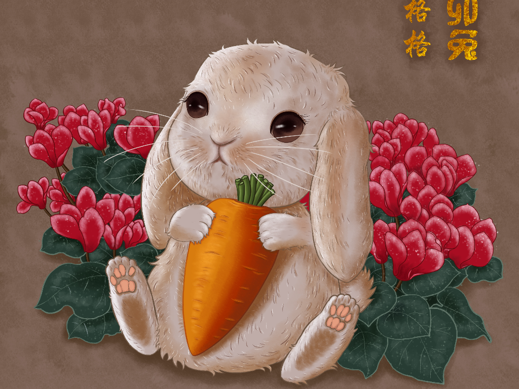 十二生肖——卯兔_格格dzk-站酷ZCOOL