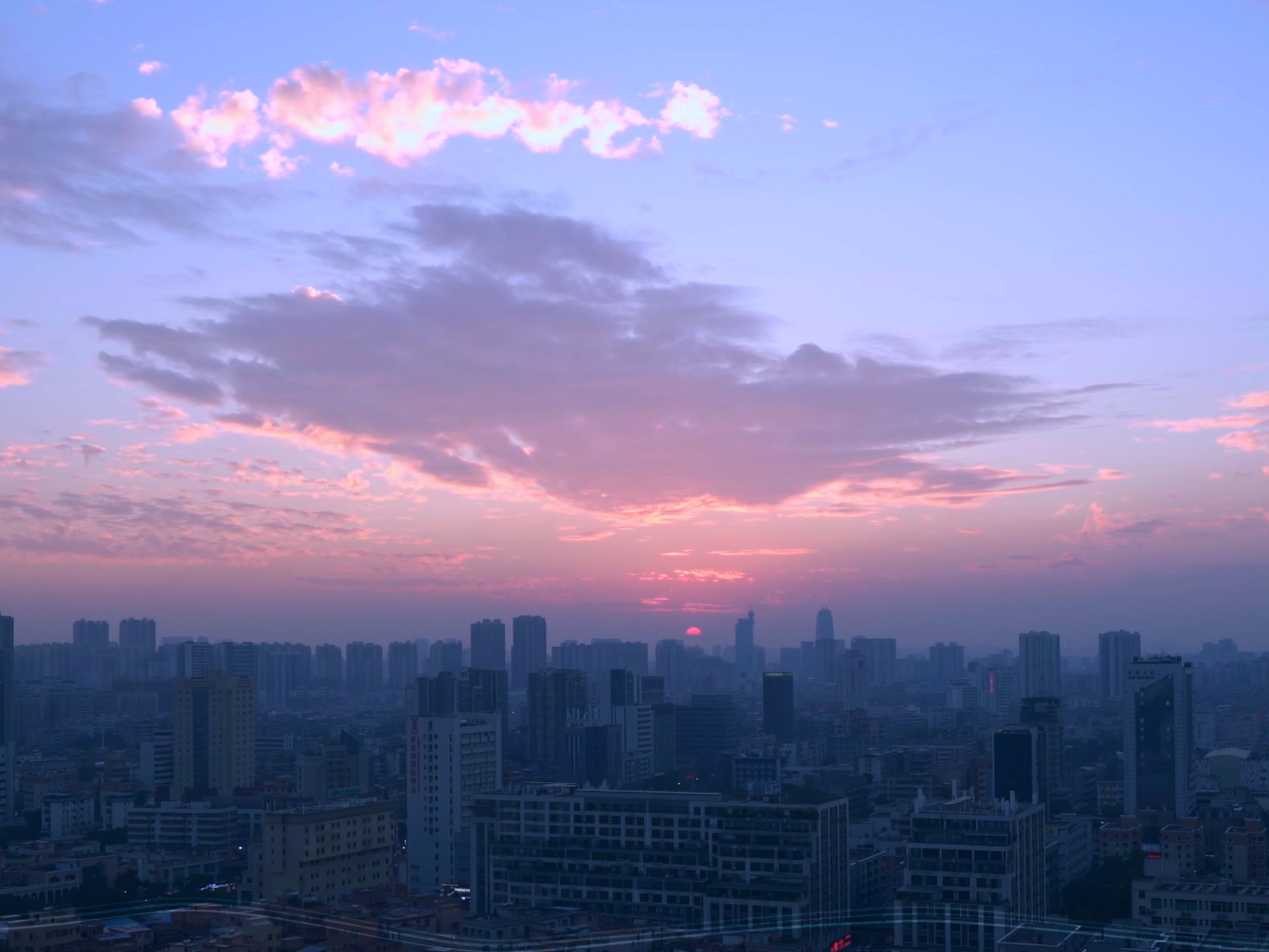 佛山魁星阁｜落日晚霞下的城市界面 _观于我的视界-站酷ZCOOL