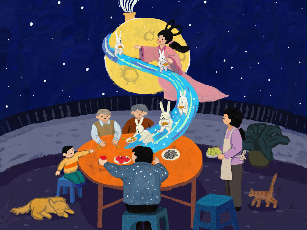 中秋节_SteveFu-站酷ZCOOL