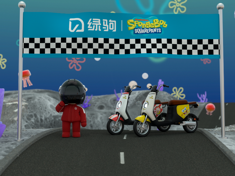 绿驹海绵宝宝电动车联名款_无解GG-站酷ZCOOL