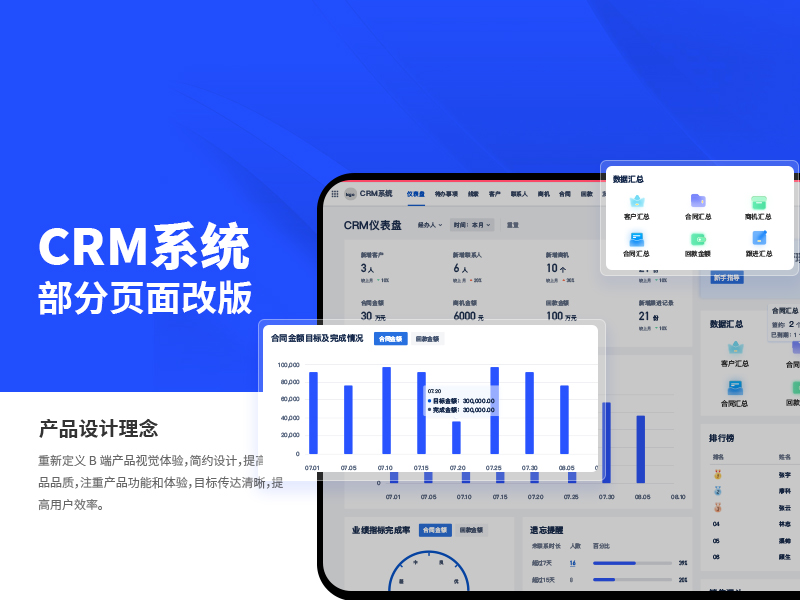 CRM系统部分页面优化_Deep雨中花-站酷ZCOOL