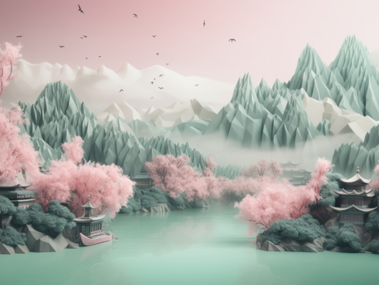 中国山水四季 The Four Seasons of Chinese Landscape_青梅君418-站酷ZCOOL