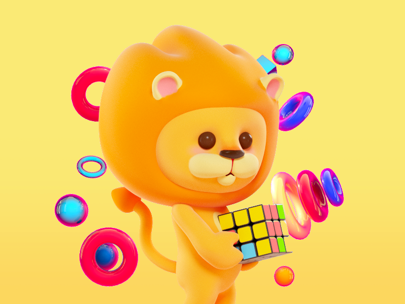 百度文库小狮子-品牌形象升级_插画师GFT-站酷ZCOOL