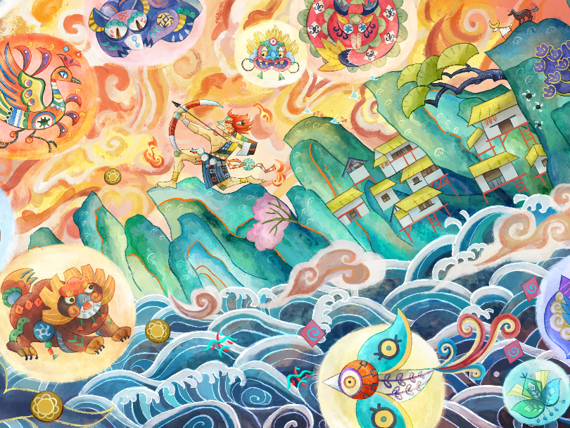 羿射九日_Mr圆珠笔-站酷ZCOOL