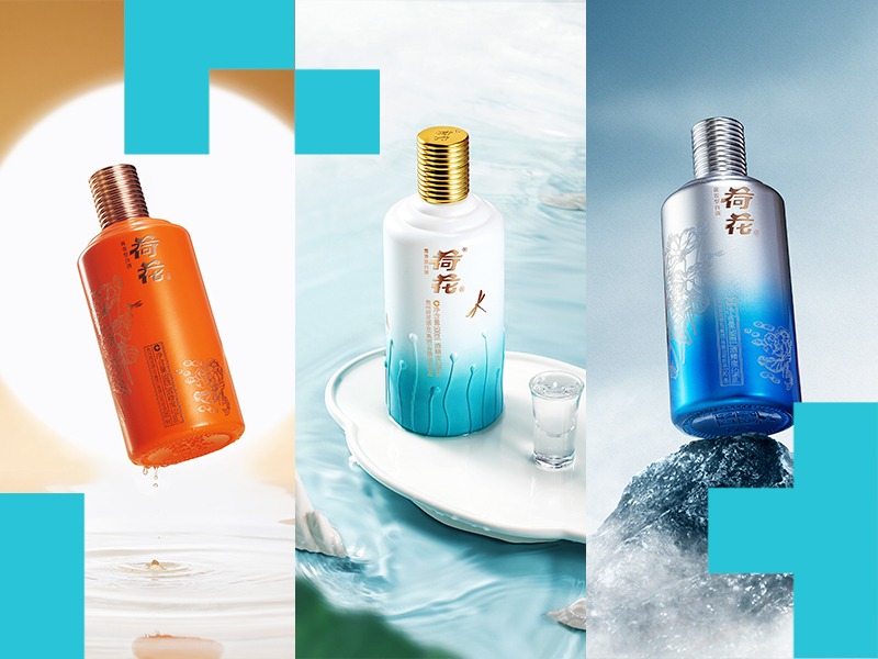 白酒摄影丨荷花丨人贰视觉丨长沙_R2VISION-站酷ZCOOL