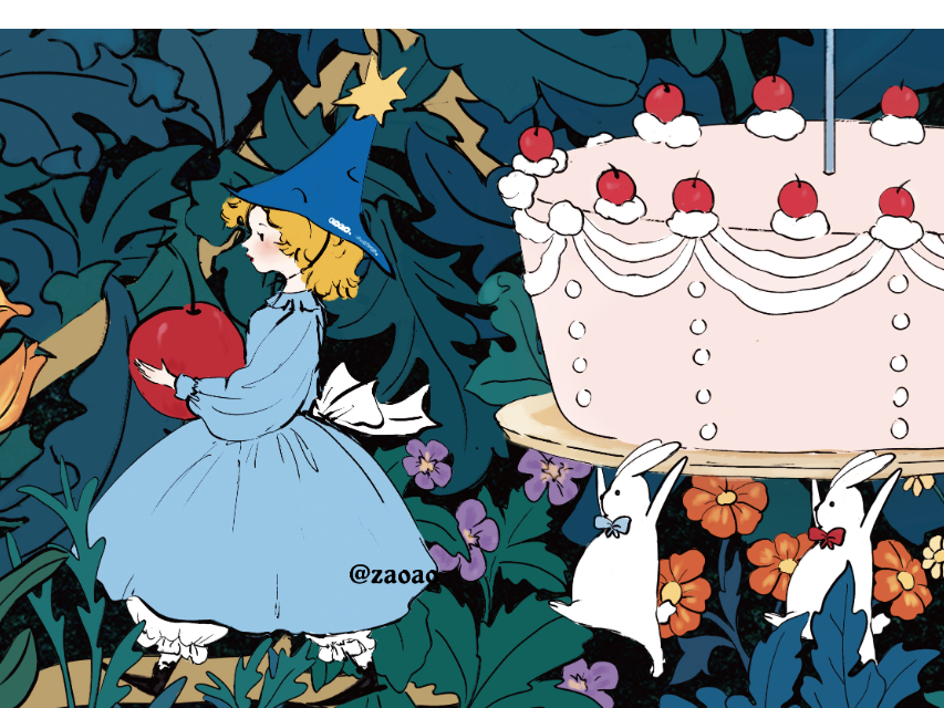 Alice--森林插画_AOAOz-站酷ZCOOL