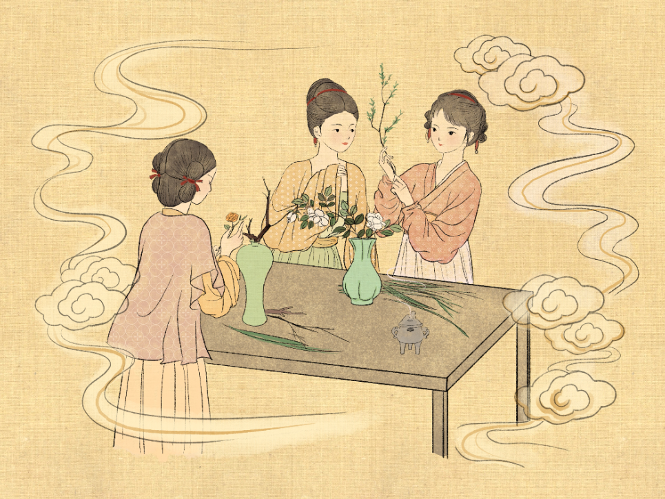 苕上十二时辰——宋代湖式生活 展览插画_JANNY夜光脑子-站酷ZCOOL