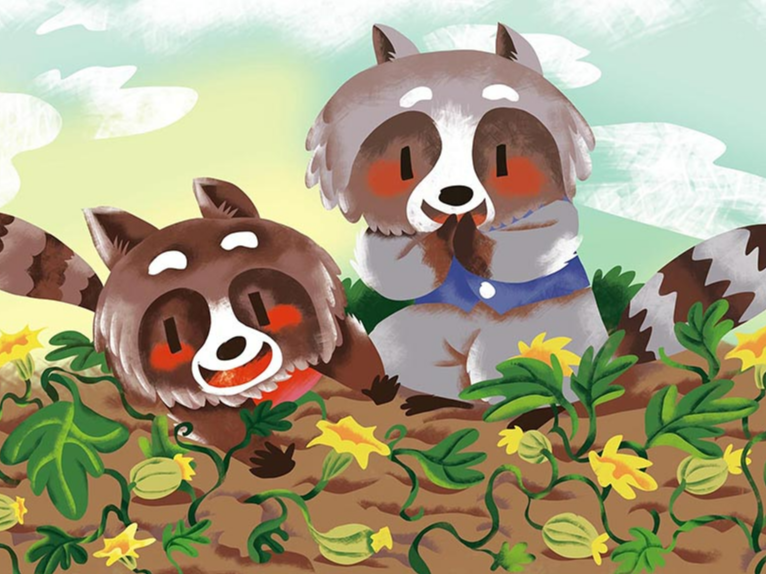 《哈!南瓜丰收了!》插图节选_绘绘堂-站酷ZCOOL