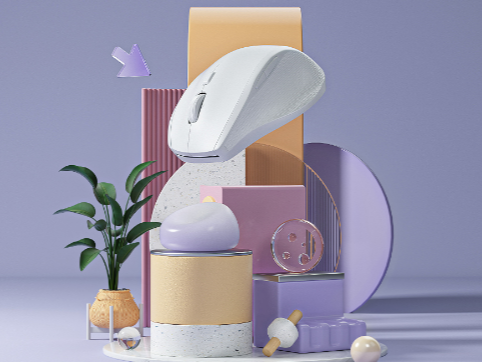 三维 3C配件鼠标电器C4D渲染_hfy小黄-站酷ZCOOL