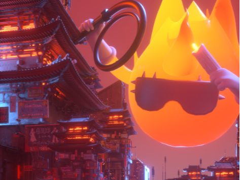 X-LAB 3D 节气海报 处暑_Blue贝鲁-站酷ZCOOL