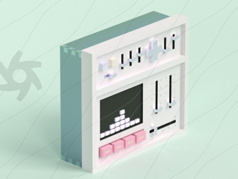 C4d-电视机大哥大_xuruohong-站酷ZCOOL