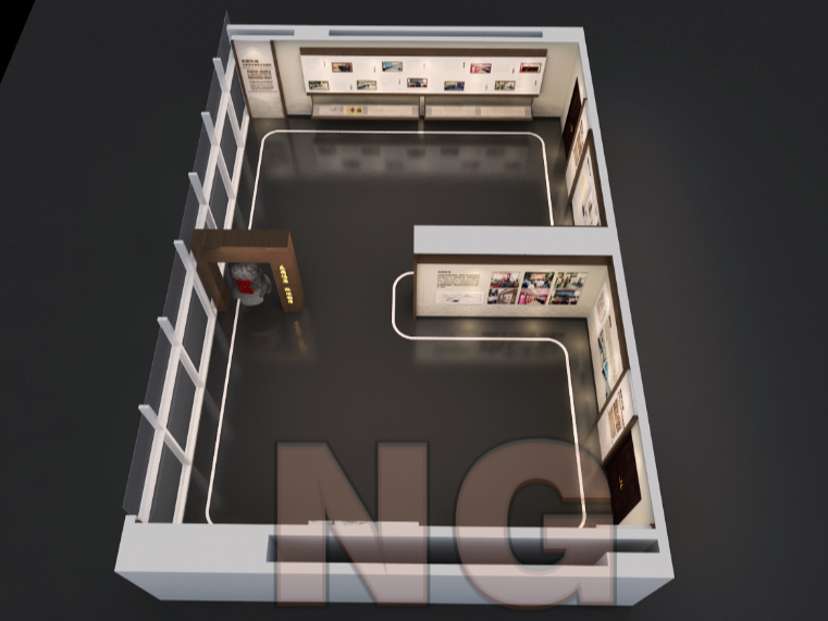 主题清廉文化展厅设计3D效果图_3D设计师NG男-站酷ZCOOL