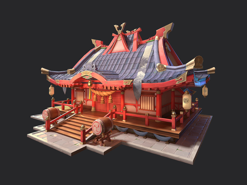 【3DMAX建模】古风场景模型制作，超详细场景建模思路_Alan安澜-站酷ZCOOL