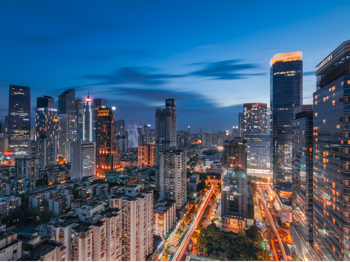 天河CBD蓝调时刻_逆光飞行_-站酷ZCOOL