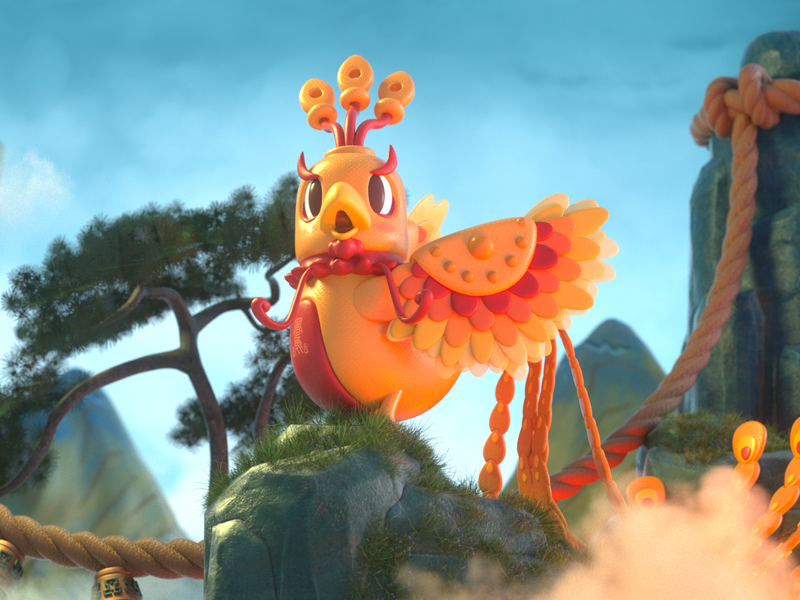 涅槃重生-雏凤降世_骨头_BONE-站酷ZCOOL