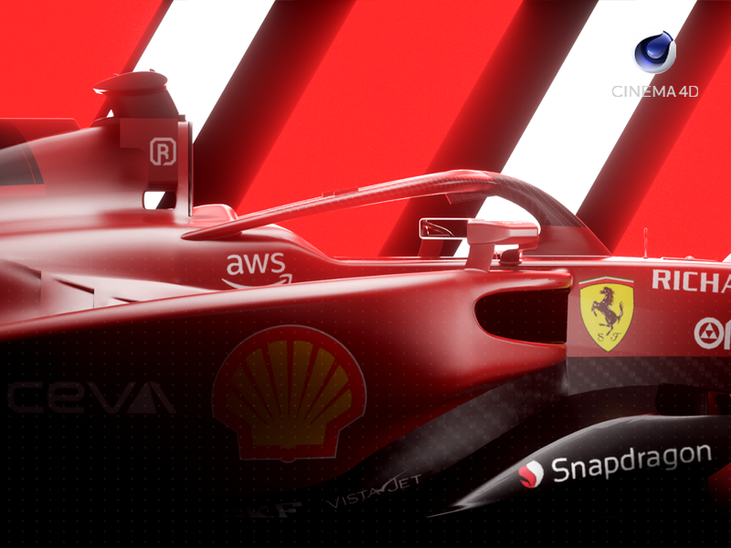 C4D F1赛车渲染_四畳半-站酷ZCOOL