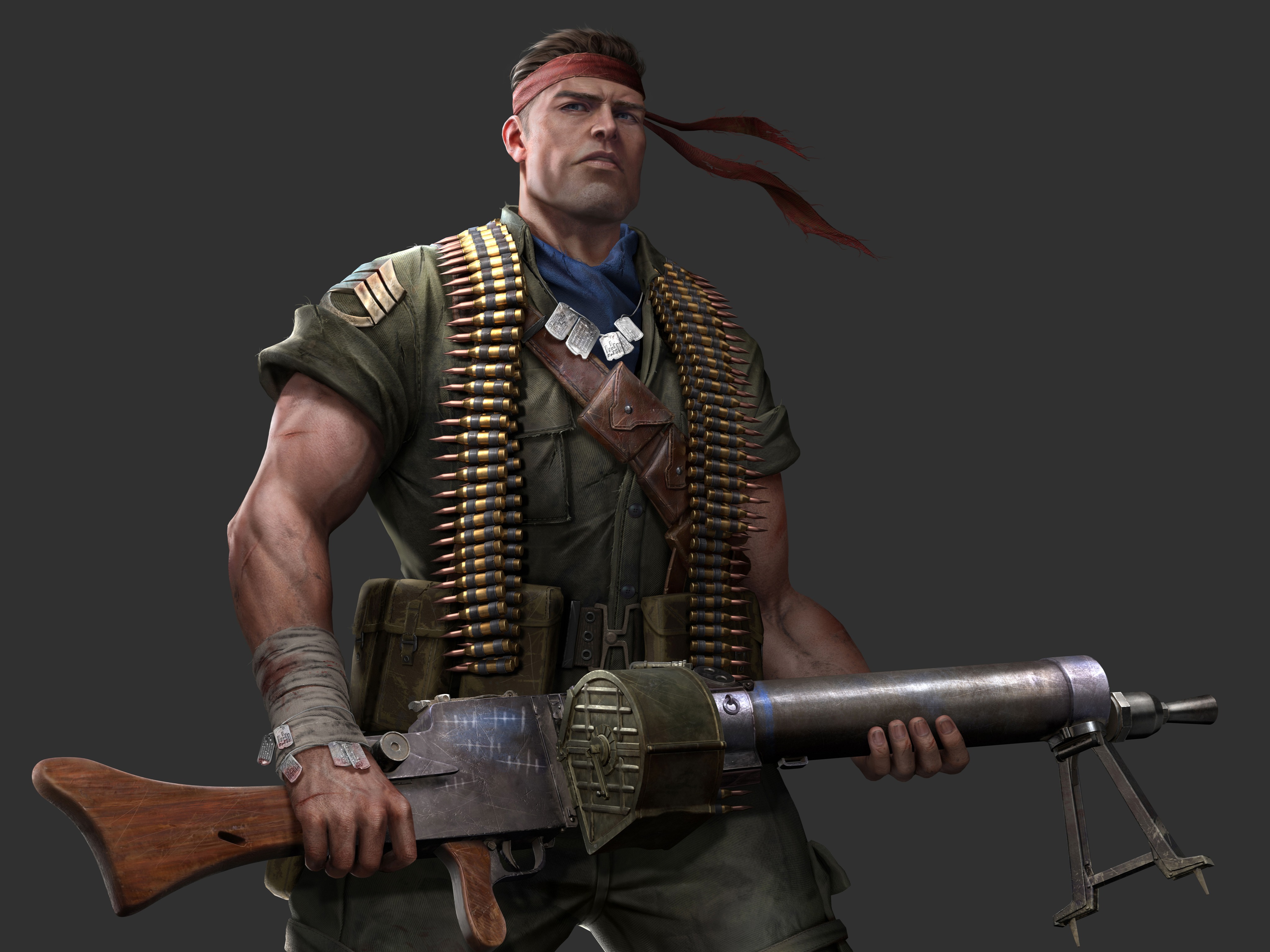 《战火勋章》模型立绘精修--米勒_菜唠师-站酷ZCOOL