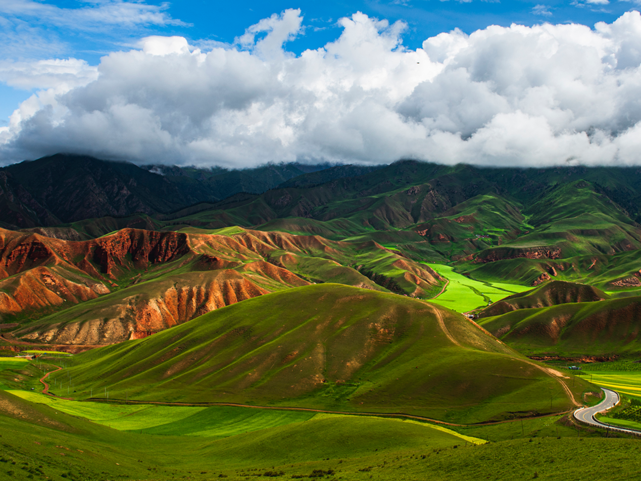 祁连山草原-回想_白白XIAO-站酷ZCOOL