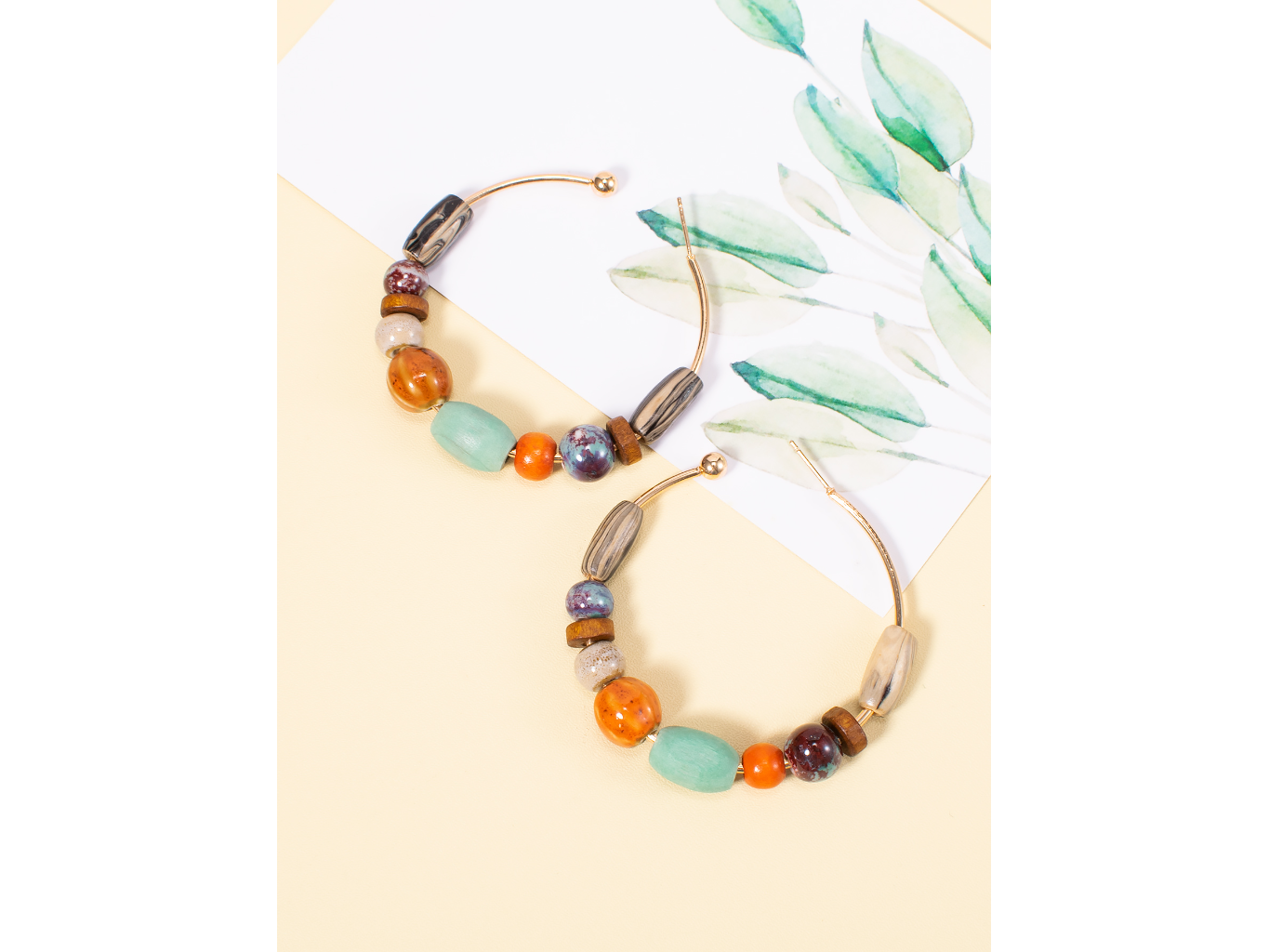 饰品-木珠陶瓷珠耳环_lye000-站酷ZCOOL