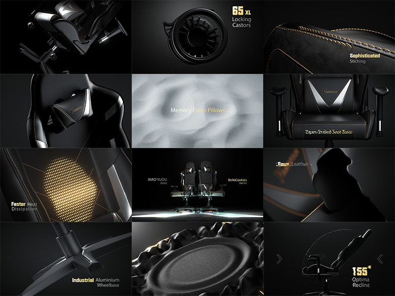 C4D动态练习室丨电竞椅动画设计_七维有-站酷ZCOOL