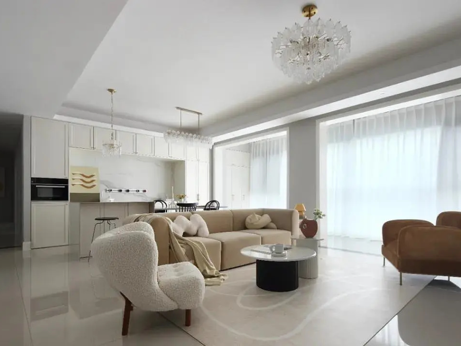 沈阳绿港装饰178平现代简约风格新房装修温暖的空间！_绿港装饰-站酷ZCOOL