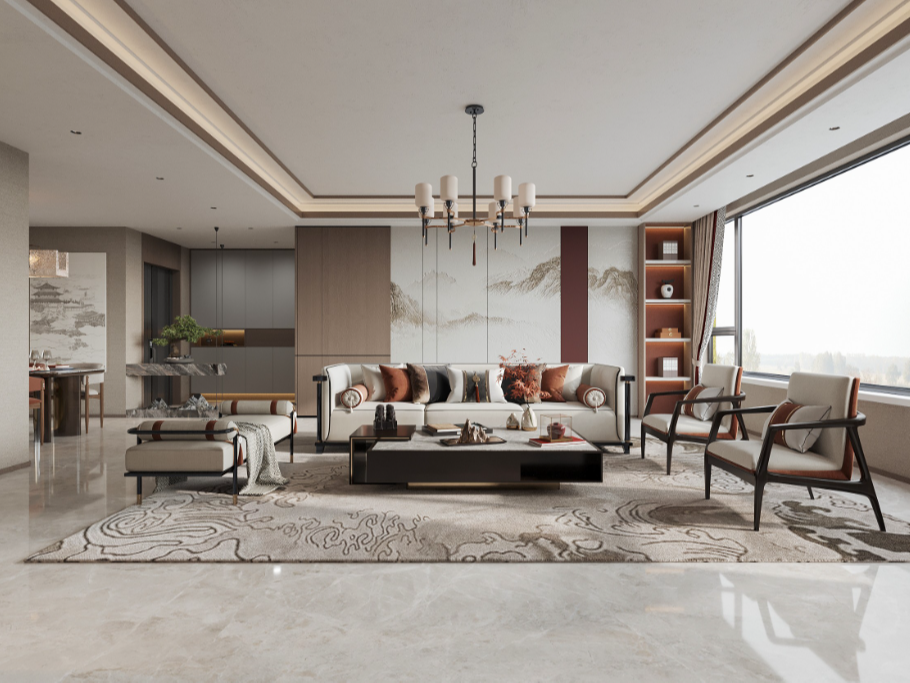 新中式客餐厅_是丽丽啊wink-站酷ZCOOL