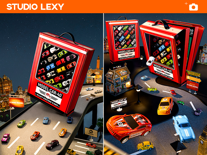 汽车摩托玩具模型礼盒 | MOBEE x 乐夕影像_乐夕影像-站酷ZCOOL