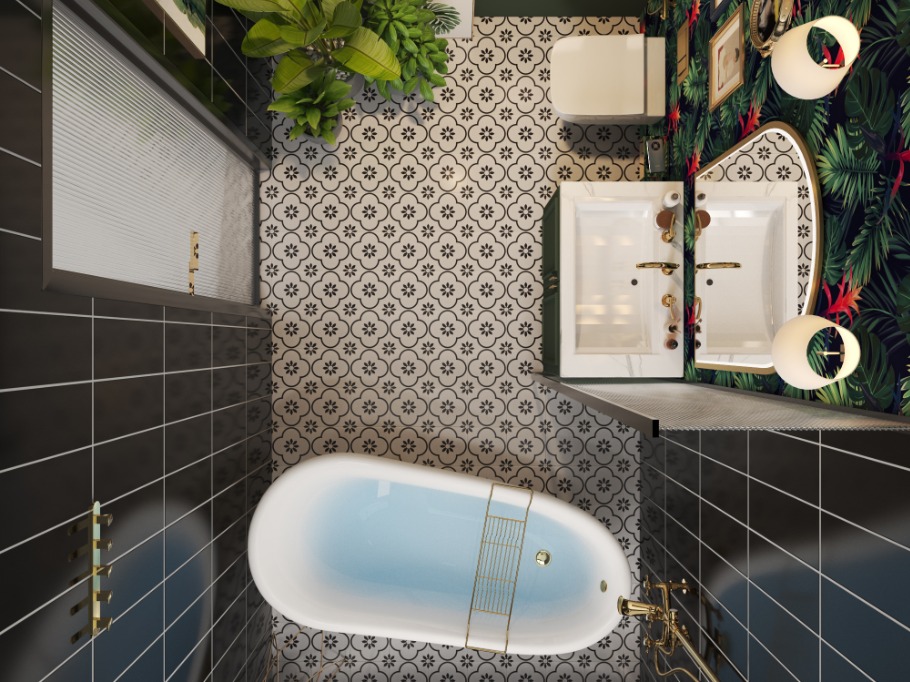 森林系卫生间场景_00后小鹿-站酷ZCOOL