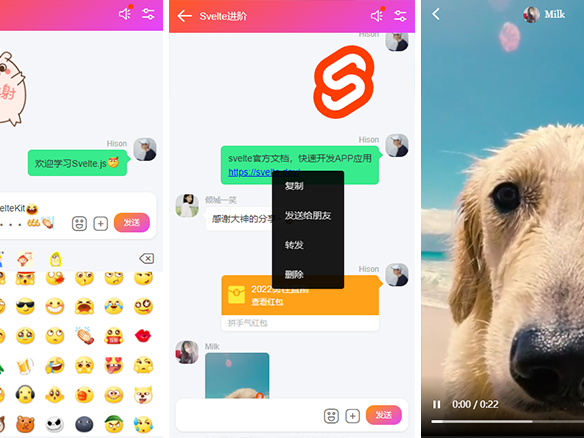 Svelte3.x聊天实例|svelte+svelteKit仿微信界面_andy2016-站酷ZCOOL