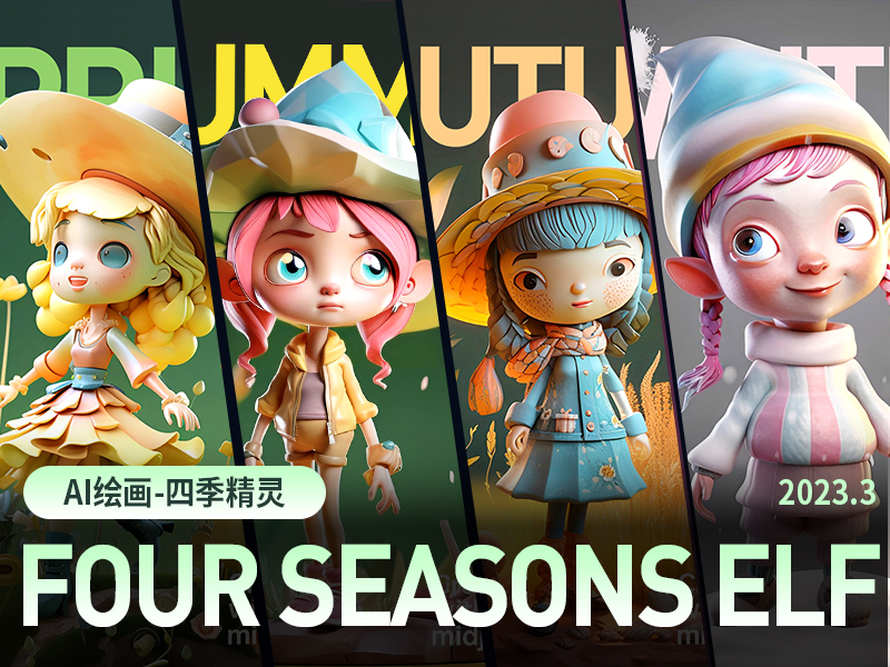 AI绘画 | 原创 | 四季精灵 _林小汐Mandy-站酷ZCOOL
